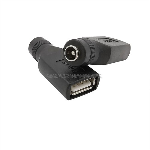 5PCS 5V USB Female Jack to Round Head Hole DC 5.5x2.1mm Female DC Power ...