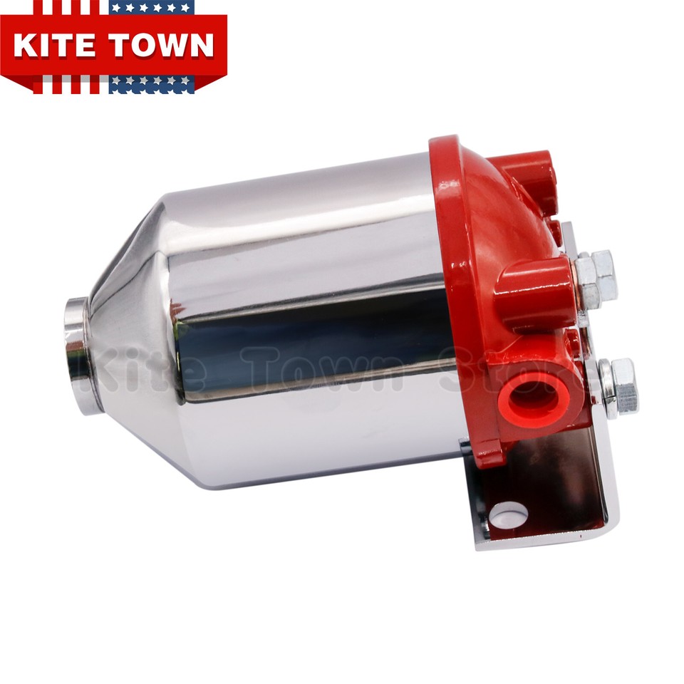 Inline Canister Large Fuel Filter Frame 3/8 NPT Inlet Outlet Racing 10 ...