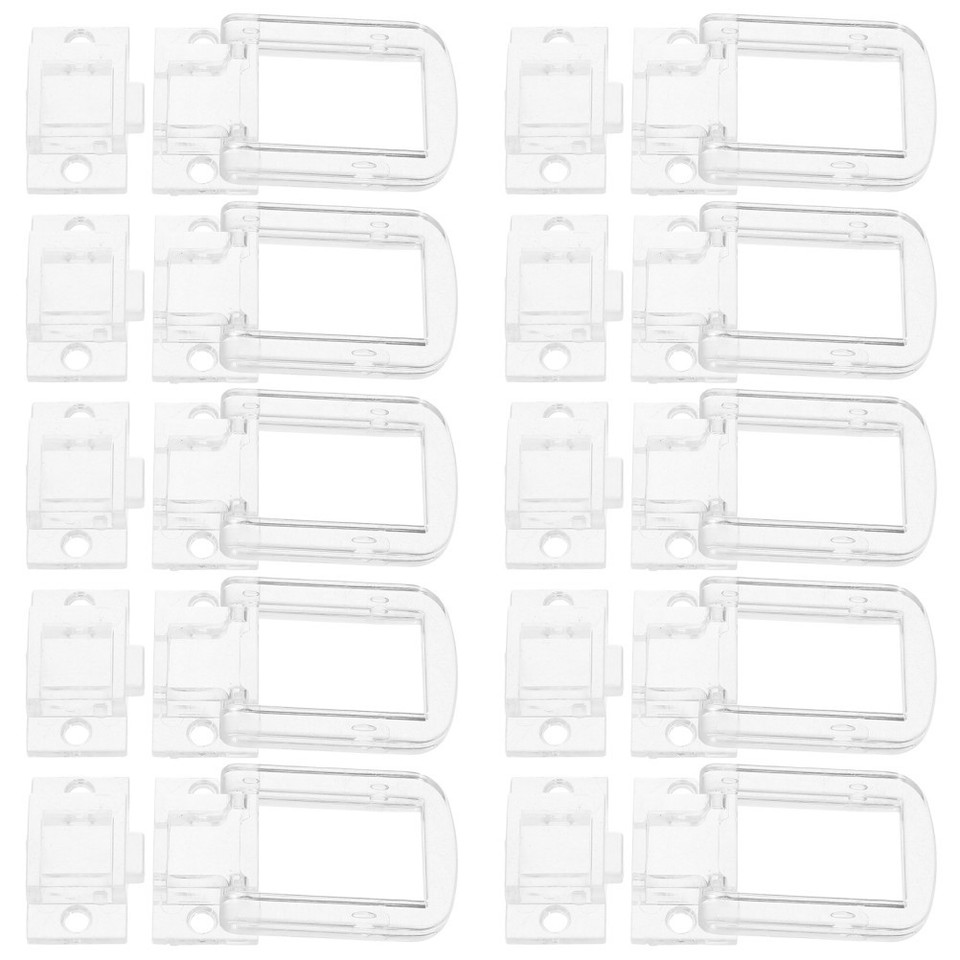 10pcs Acrylic Lock Hasp Buckles Transparent Lock Hinge Latch Lock ...