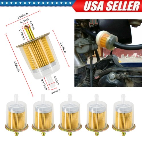 5X FUEL FILTERS INDUSTRIAL HIGH PERFORMANCE UNIVERSAL INLINE GAS FUEL ...
