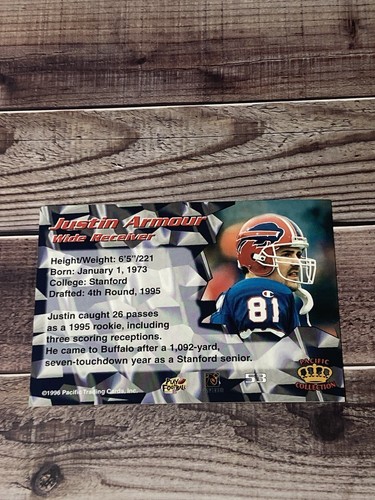 1996 Pacific Crown Collection Justin Armour #53 FOOTBALL BILLS | eBay