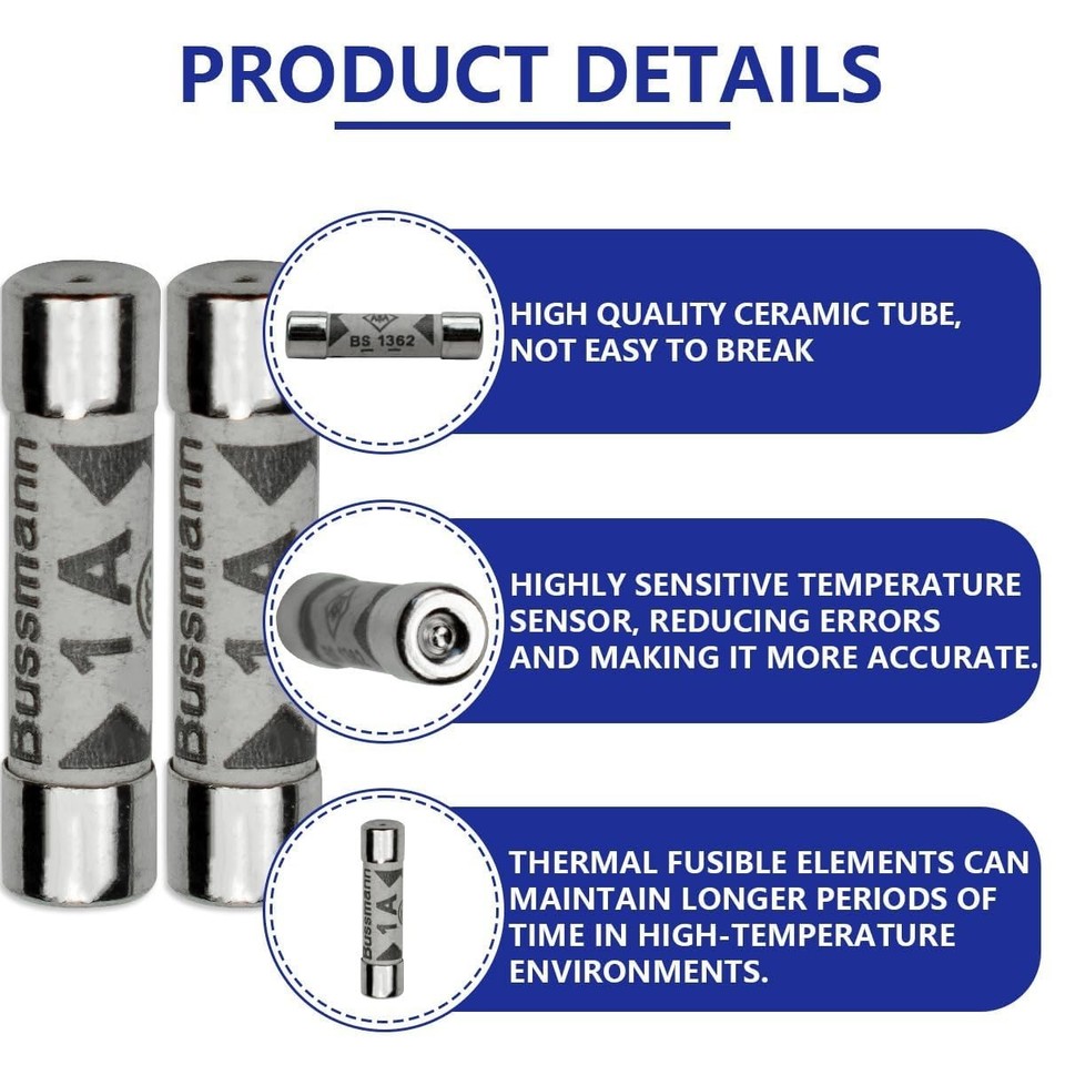 1A Shaver Dimmer Plug Fuse BS646 Mini 22mm x 5mm Cartridge Fuses UK 1 ...