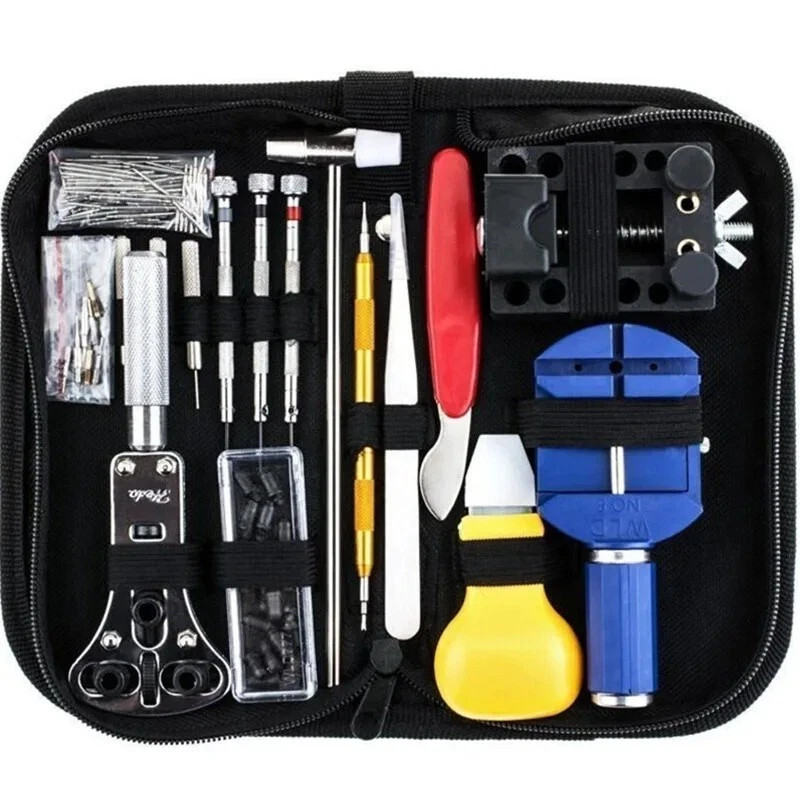 147PCS Watch Repair Tool Kit Back Case Opener Remover Spring Pin Bars ...
