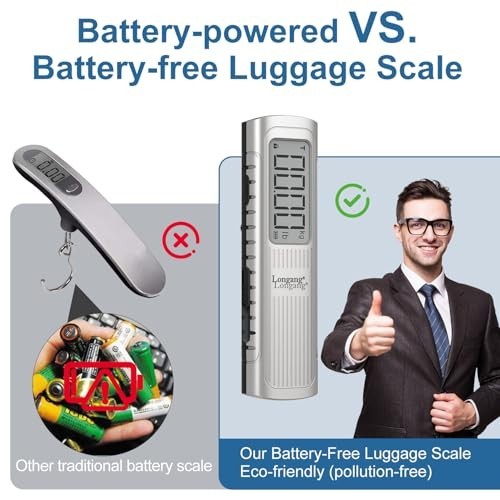 Portable Battery-Free Digital Luggage Scale, 110lbs Capacity, Easy ...