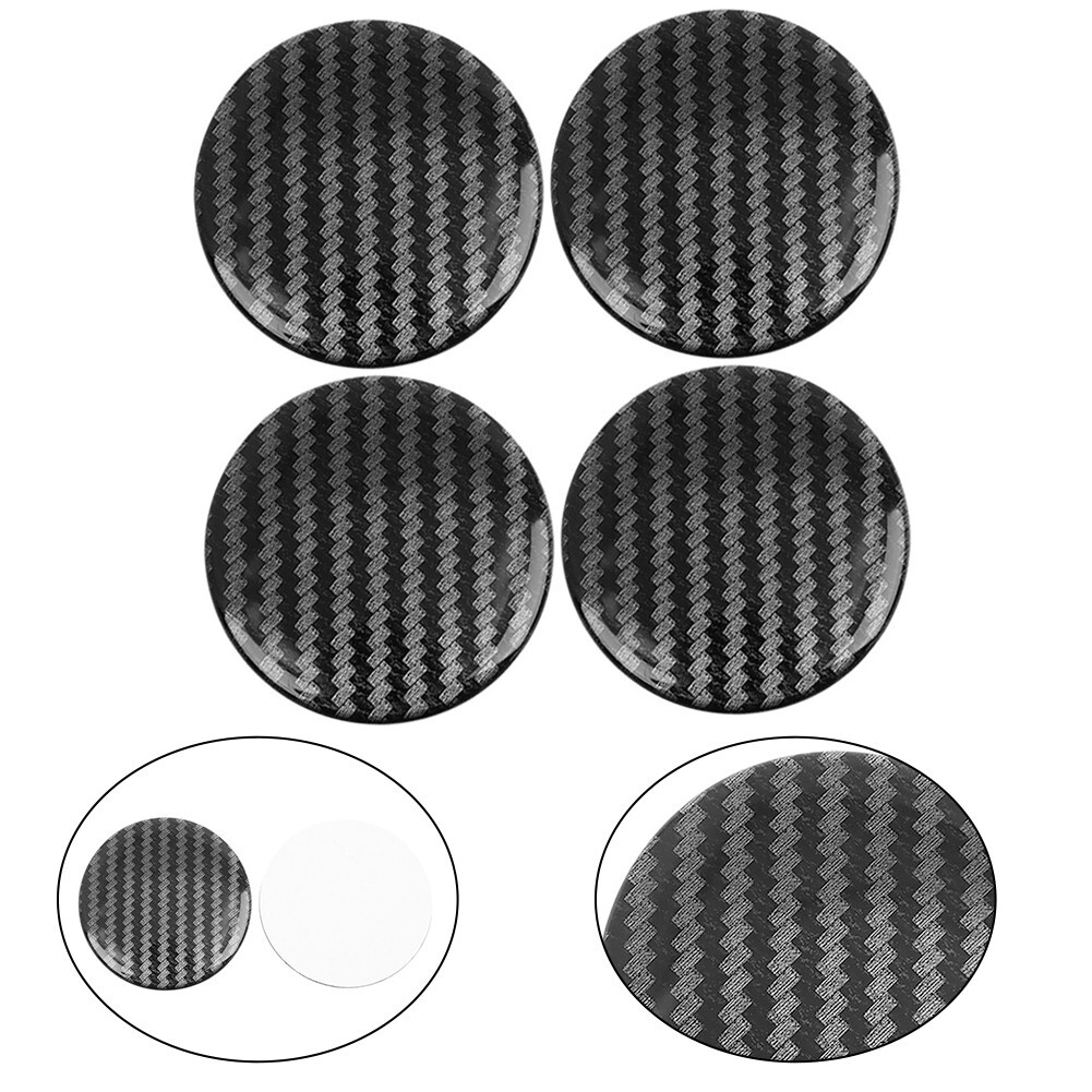 Add a Touch of Sophistication with Carbon Fiber Style Hub Cap Stickers ...
