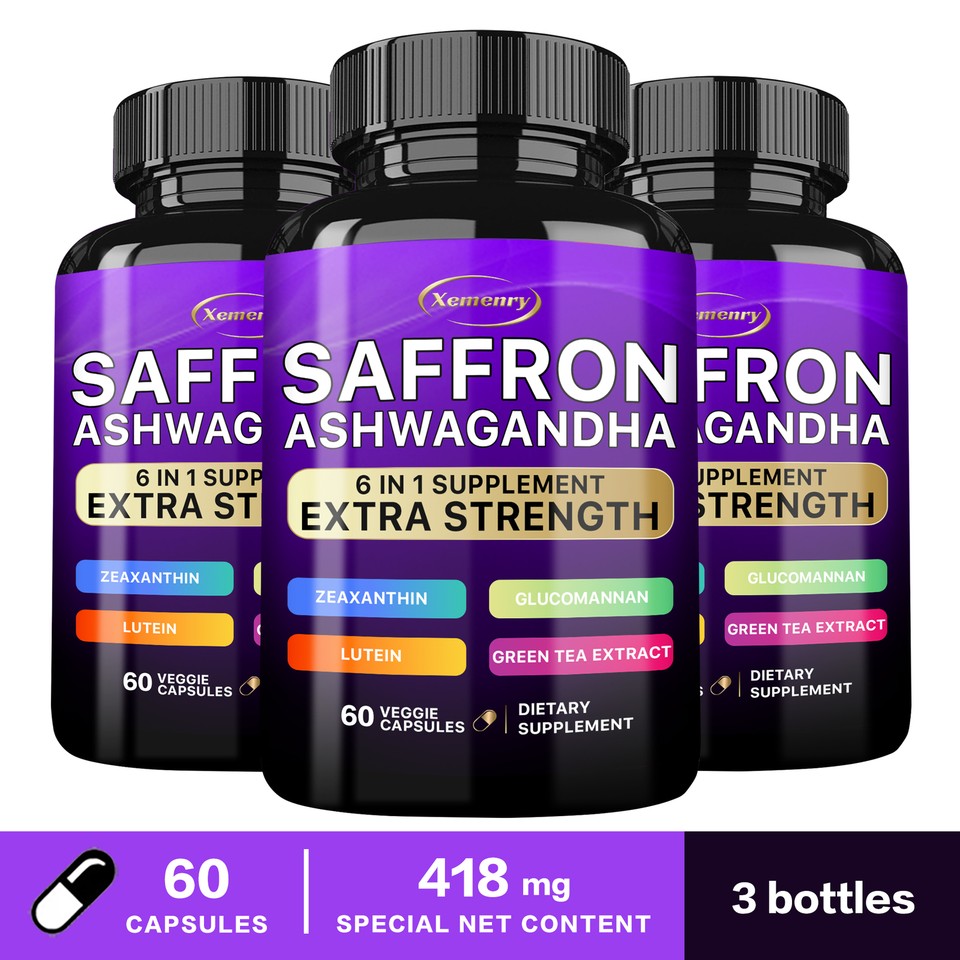 Saffron Ashwagandha - Improve Sleep, Relieve Stress, and Improve Eye ...