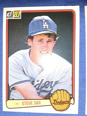 1983 DONRUSS STEVE SAX #336 LOS ANGELES DODGERS FREE SHIPPING MVP HOF ...