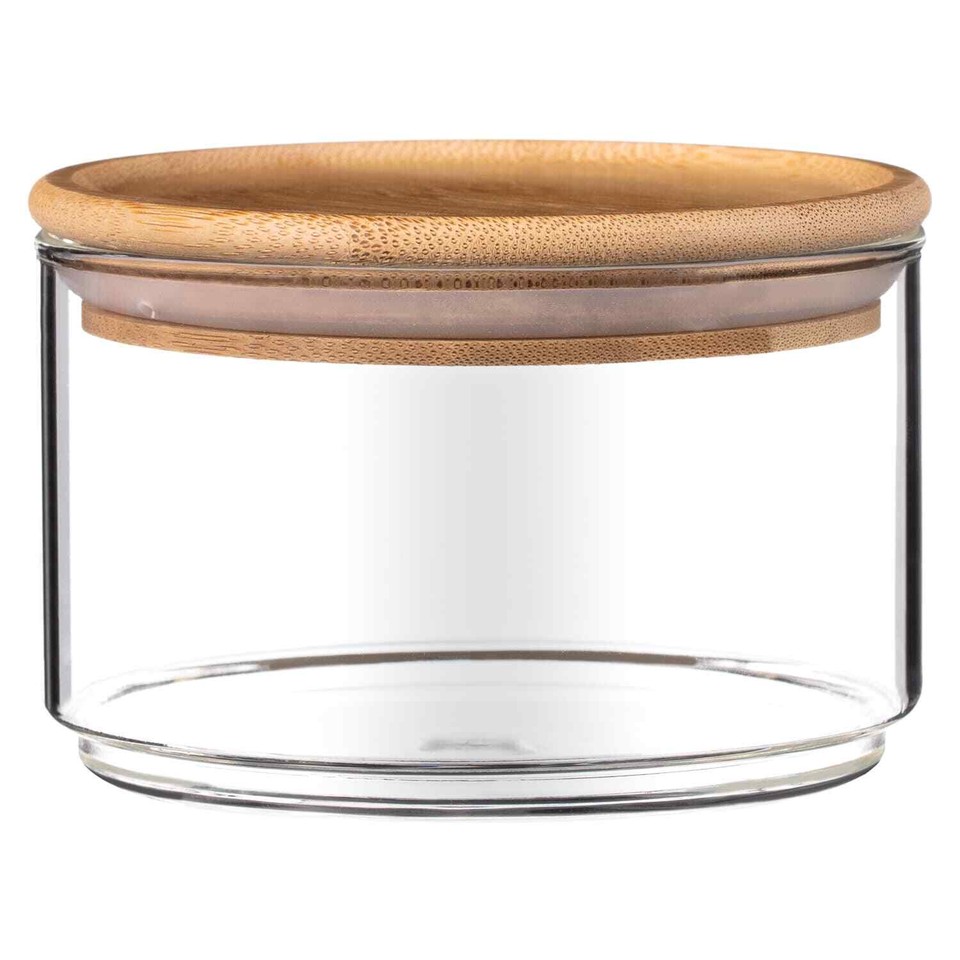 3 Tier Glass Stackable Kitchen Food Storage Containers Set Tea Coffee ...