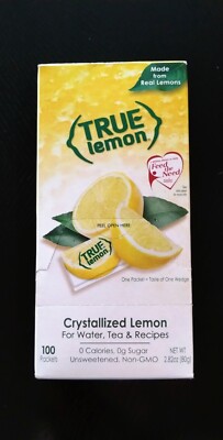 True Lemon Crystallized Real Lemon Packets Sugar Free 100-CT SAME-DAY ...