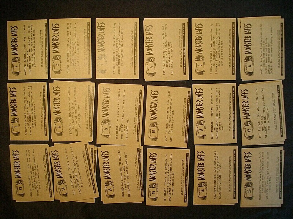 1966 Topps MONSTER LAFFS cards QUANTITY U PICK READ FIRST BEFORE YOU ...