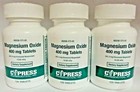 Cypress Magnesium Oxide 400mg Tablets 120ct -3 Pack- Expiration Date 11 ...