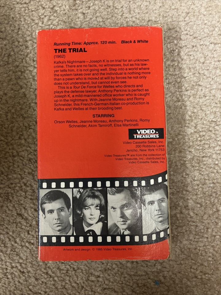 The Trial w/ Orson Welles - Video Treasures Presents (VHS,1985 ...