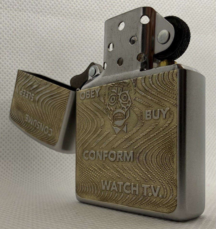 They Live Conform Subliminal Engraved Zippo EDC Satin Chrome Sci-Fi ...