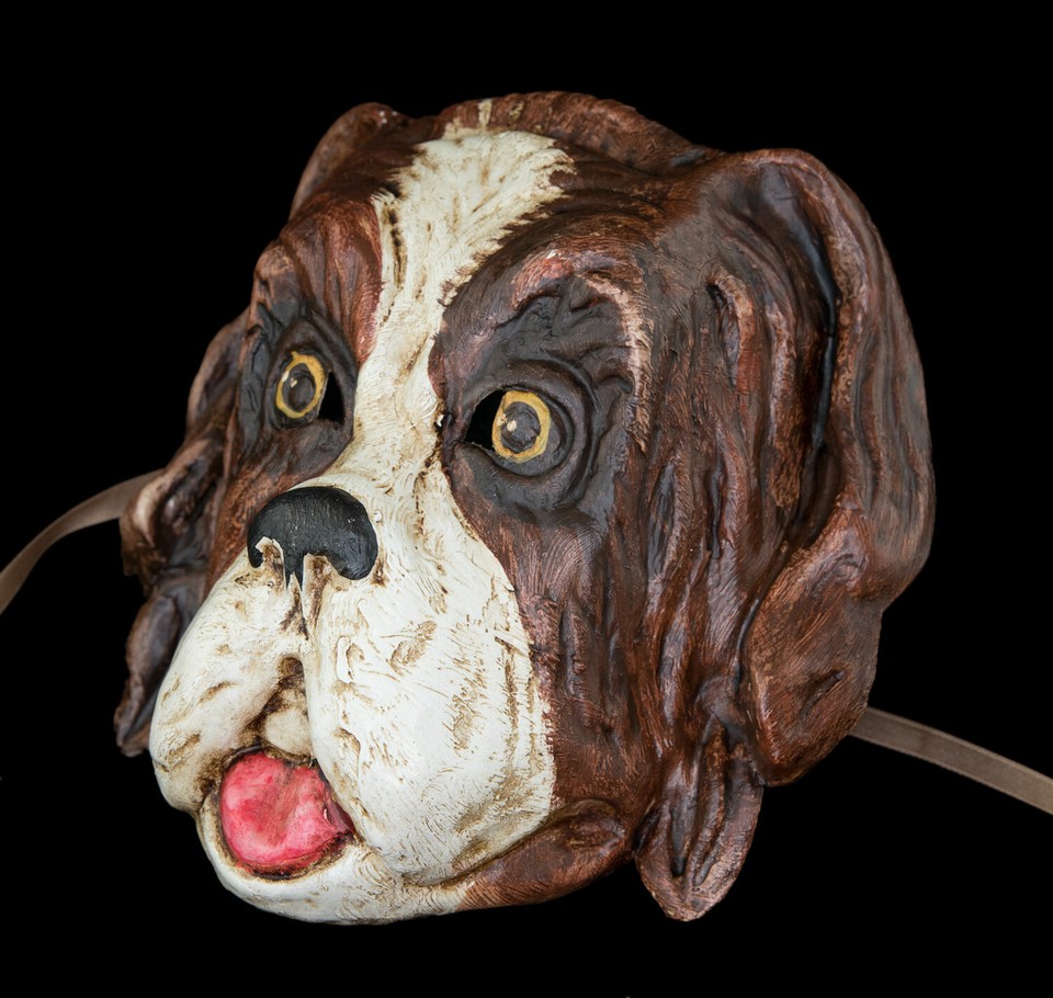 Venetian Mask - Dog - Saint Bernard In Papier Mâché Luxury Collection ...