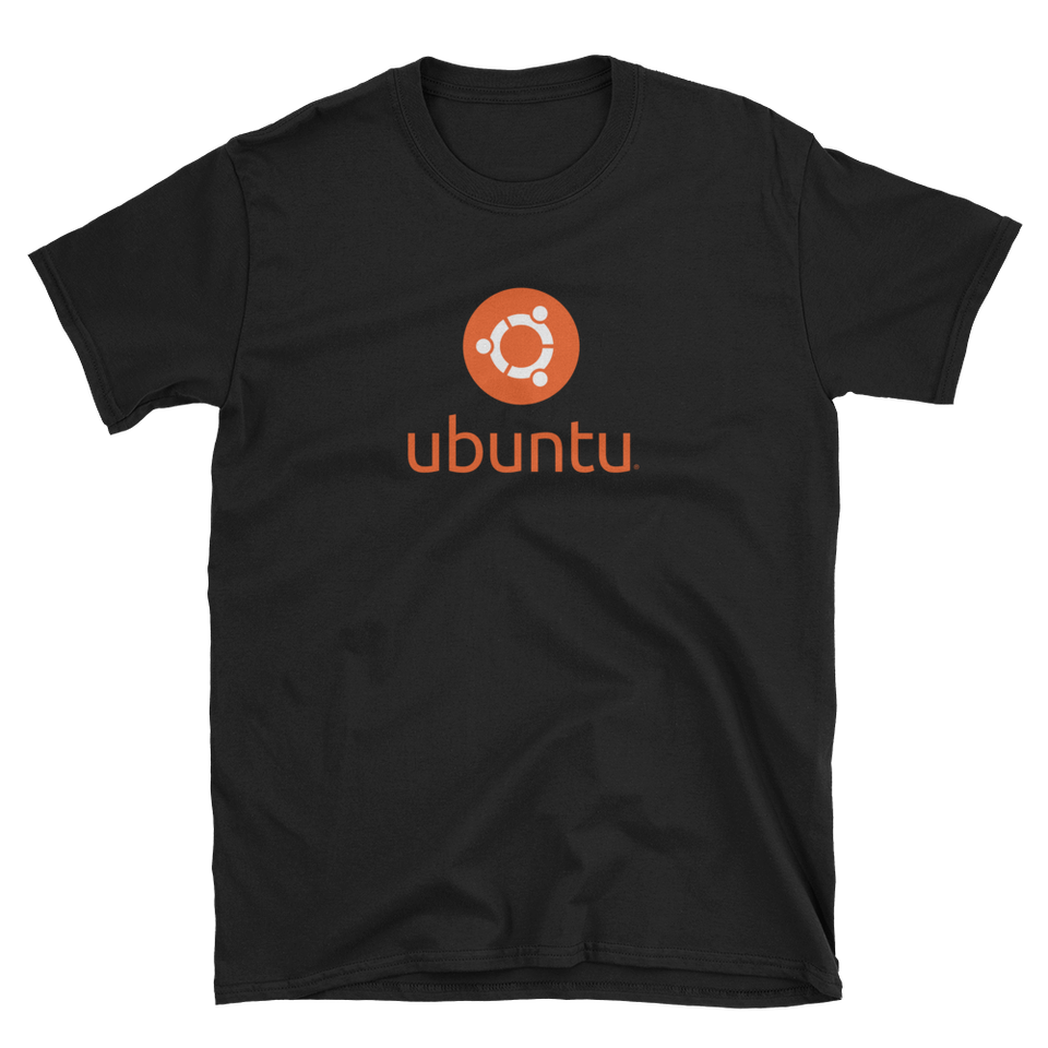 Official Ubuntu Stacked Orange White Logo OS Linux T-Shirt | eBay