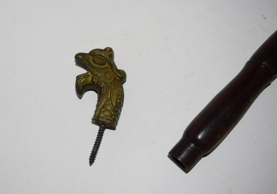 SHILLELAGH IRISH VINTAGE ANTIQUE STICK RARE DRAGON 18" CANE FIGHTING ...