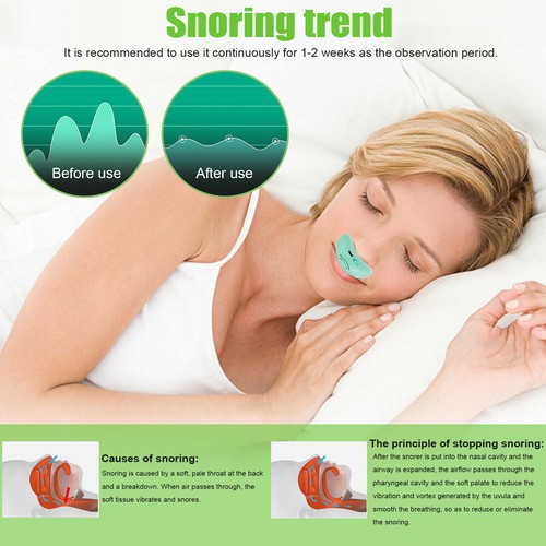 Electric Noise Anti Snoring Device Sleep Apnea Stop Snore Aid Stopper ...