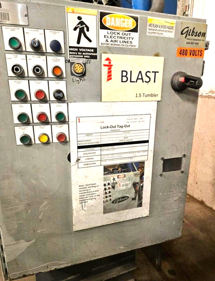 GIBSON Model 1.5BB, Wheel Blast Tumble Belt Shot Blast System with Reclaimer | eBay