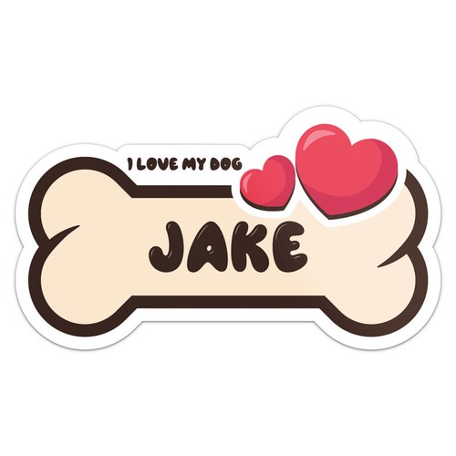 Jake Dog Name Vinyl Decal Waterproof Car Bumper Sticker | eBay