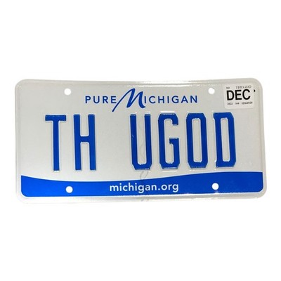 PURE VANITY AUTO LICENSE PLATE " TH UGOD " THANK YOU GOD JESUS LORD ...