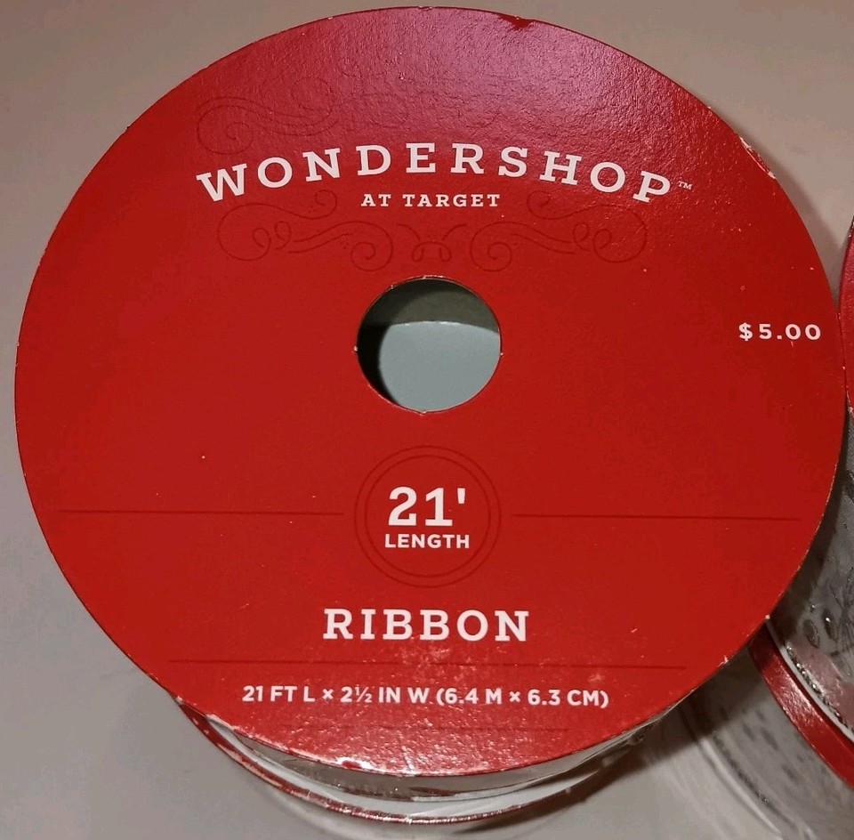 4pk Target Wondershop Christmas Wired Glitter Ribbon Spool Set Lot 84 ...