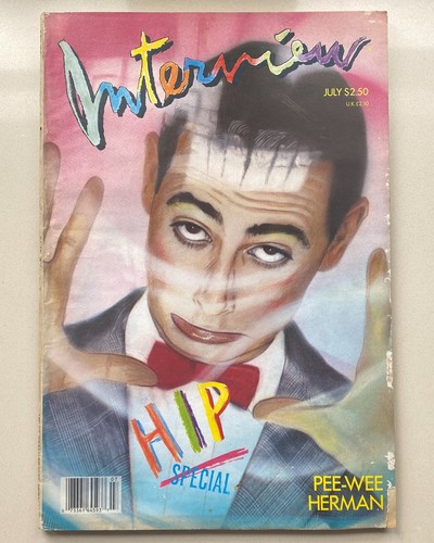 Pee Wee Herman Andy Warhol's INTERVIEW MAGAZINE July 1987 'Hip Special ...