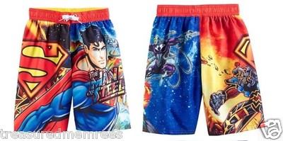 Superman Board Shorts Swim Trunks Swimsuit ~ Size 10/12 ~ NWT | eBay