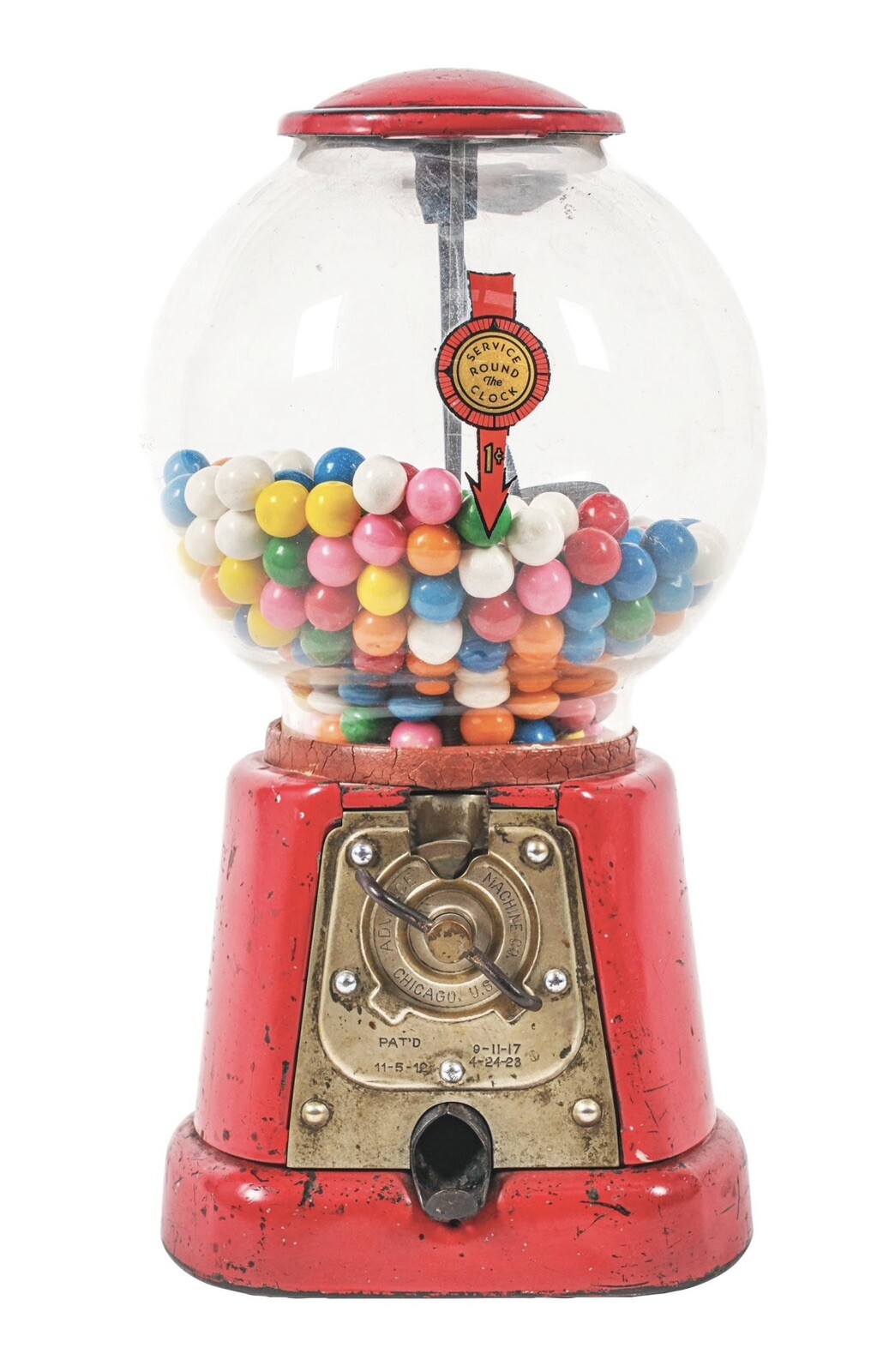 Vintage Advanced Gumball Machine. Original Paint. | eBay