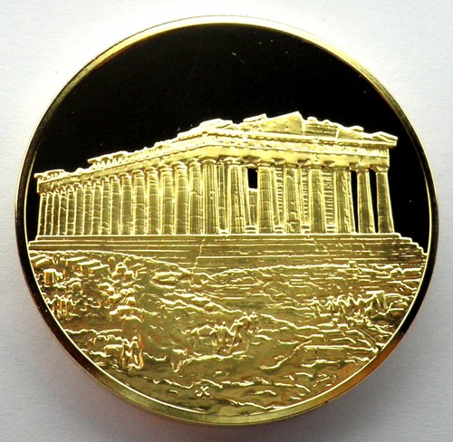 THE ART TREASURES OF ANCIENT GREECE-PARTHENON Franklin Mint 1985 Medal ...