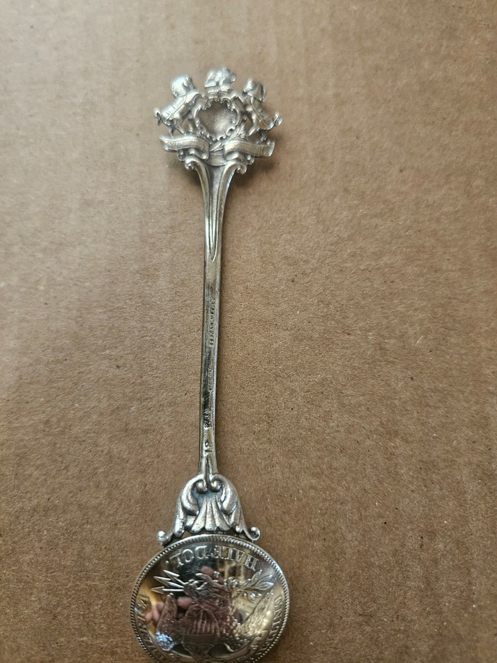 Antique Victorian Sterling Silver Coin Spoon – 1877 Seated Liberty Half ...