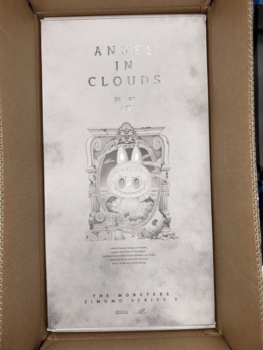 POP MART THE MONSTERS Angel in Clouds Vinyl Plush White 58cm New Zimomo ...