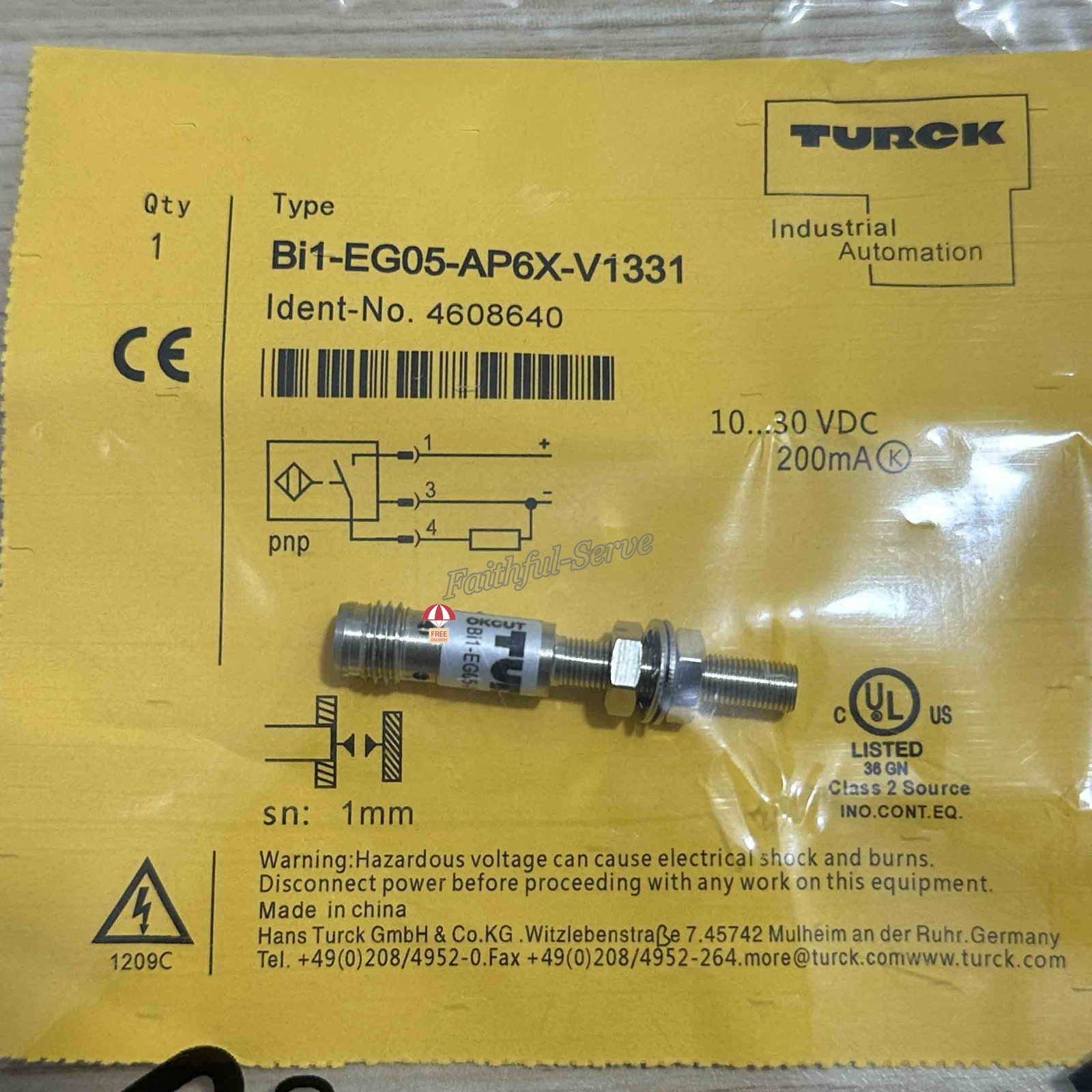 For Turck BI1-EG05-AP6X-V1331 Inductive Proximity Switch Sensor 10 ...