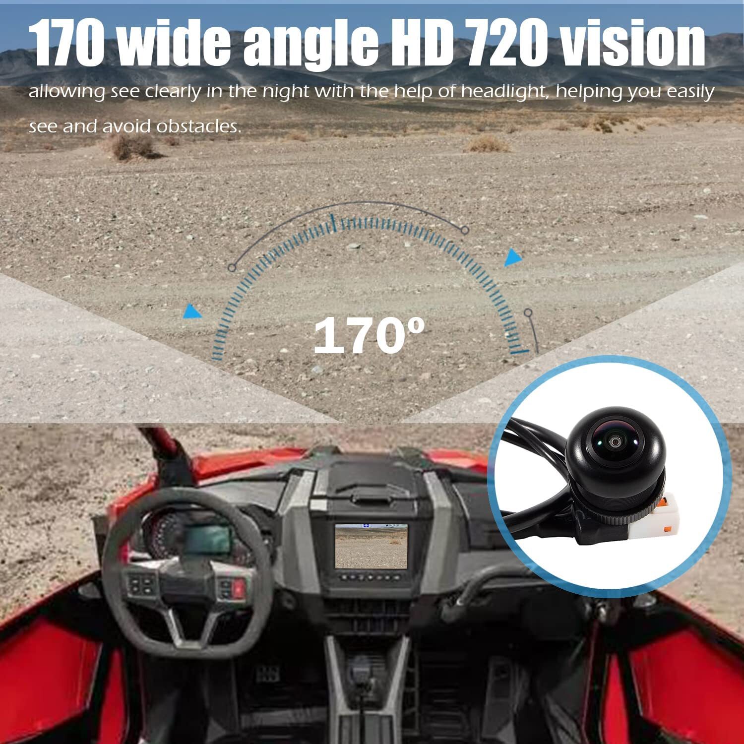 UTV Front Camera Kit for 2019-2023 Polaris RZR PRO XP Turbo S 4 1000 ...