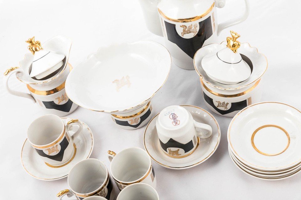 Pegasus - Vintage Russian Porcelain - complete 6 person coffee or tea ...