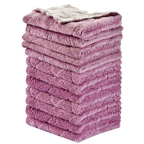 12Pcs Microfiber Kitchen Dish Cloths Quick Drying Super Absorbent ...