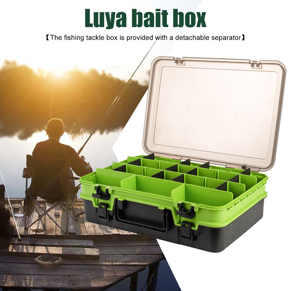 S# Fishing Tackle Box Compartment Lure Bait Storage Fishing Gear Holder ...
