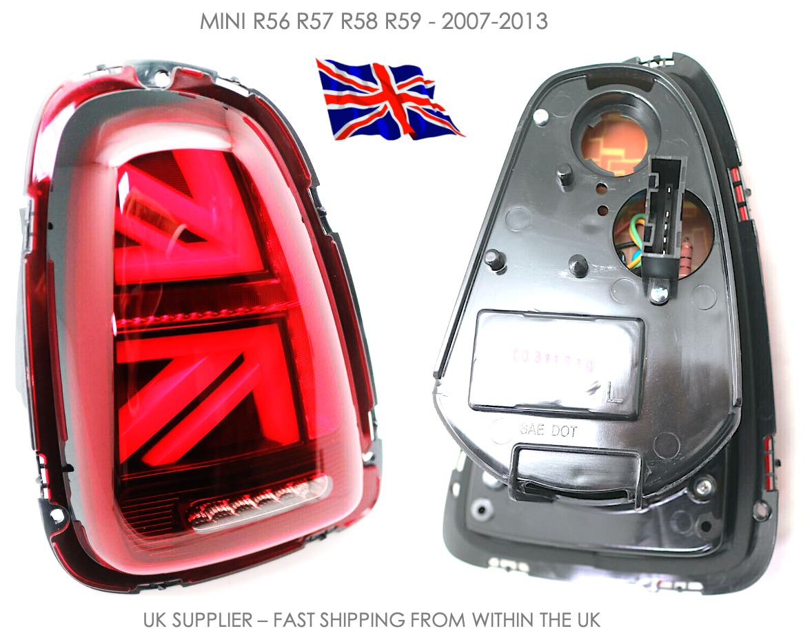 MINI R56 2007-2013 - Cooper S JCW LED Rear Lights - UK Flag Style RED ...