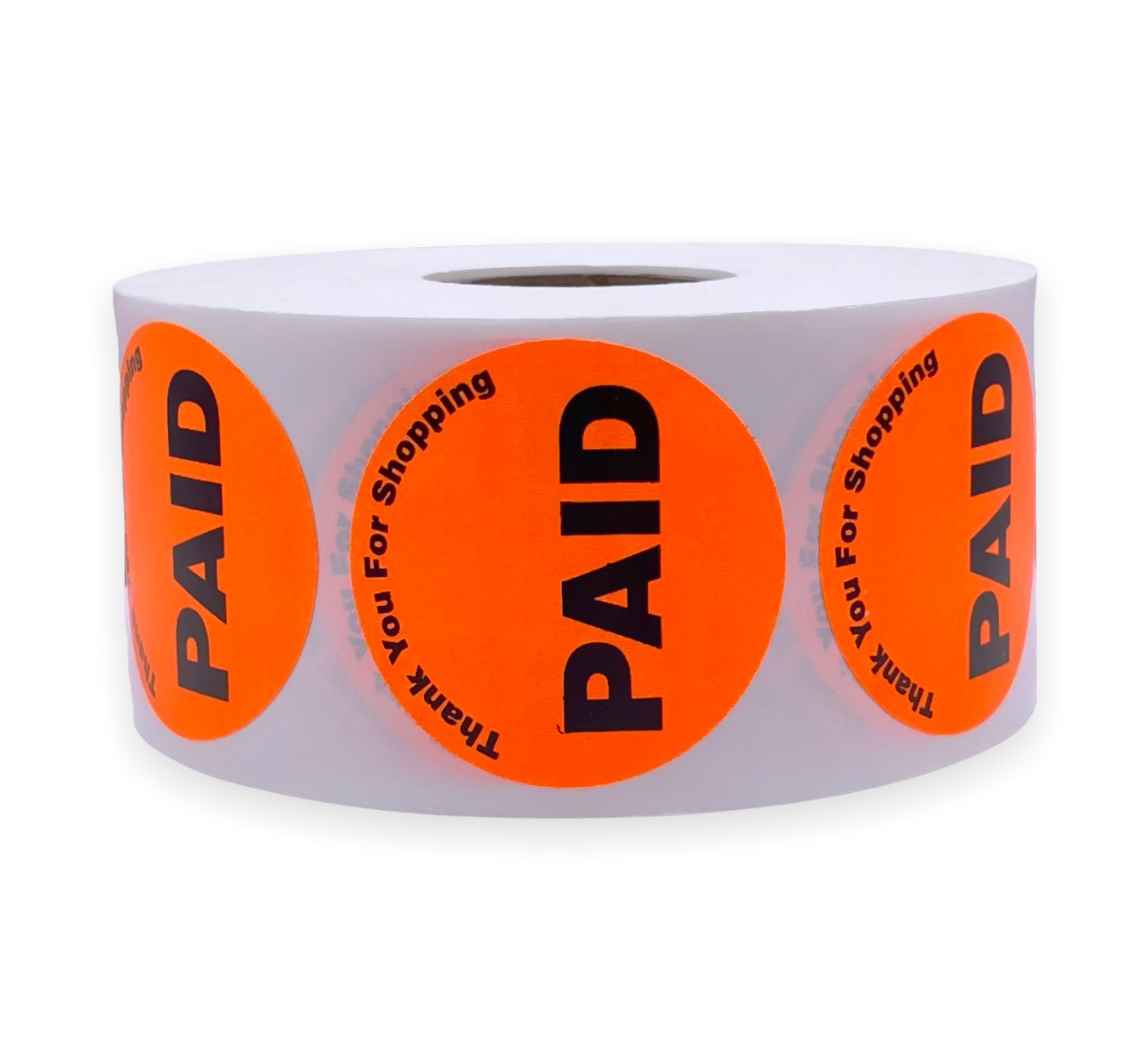 10 RLS/10,000 Labels - Paid Thank You For Shopping (1.5") Adhesive Sale ...