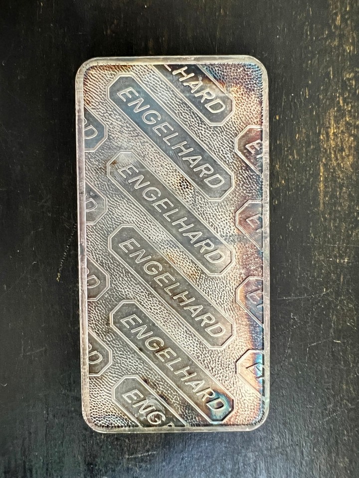 10 oz Vintage Engelhard C Series .999 Fine Silver Bar E Globe Design | eBay