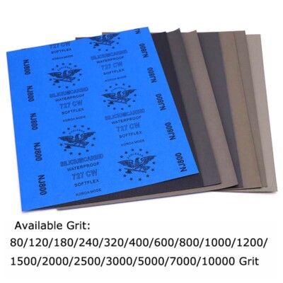 Wet And Dry Sand Paper Abrasive 80 - 10000 Grit Polishing Sandpaper ...