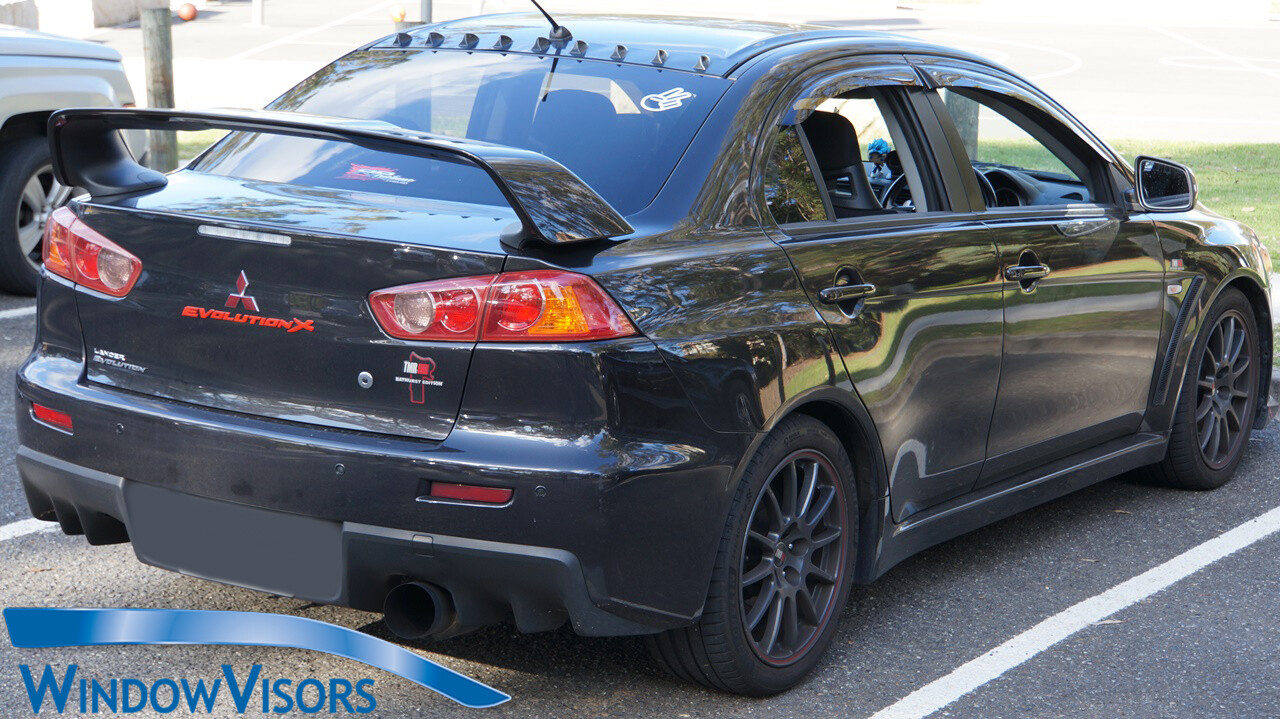 Window Visors WeatherShields 4pcs weather shield for Mitsubishi Lancer ...