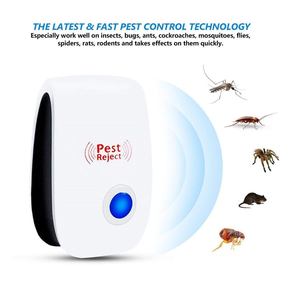 Pro Ultrasonic Pest Reject Home Control Electronic Repellent Mice Rat ...