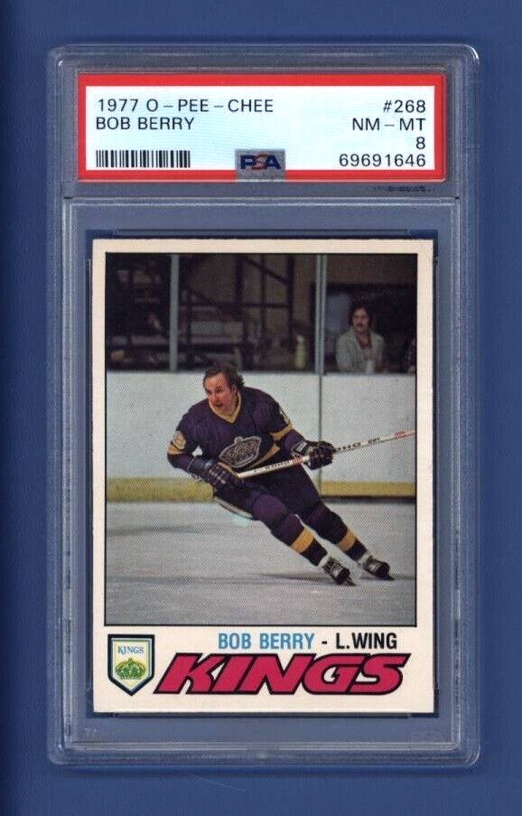 1977-78 OPC O-PEE-CHEE #268 BOB BERRY PSA 8 NM-MT Los Angeles Kings ...