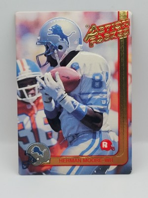 1991 Hi–Pro Marketing NFL Action Packed Herman Moore Rookie Card #1 | eBay