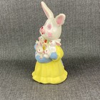 Vintage Bunny Rabbit Figurine 12" Tall Hand Painted | eBay