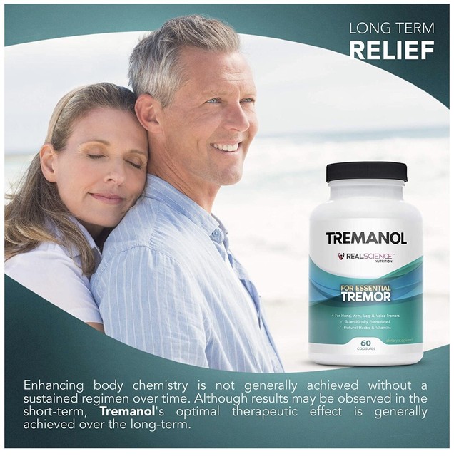 Tremanol #1 Natural Aid Essential Tremor Relief Hand Arm Leg Voice ...