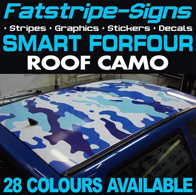 to fit SMART CAR FORFOUR CAMO ROOF GRAPHICS STICKERS STRIPES DECALS 1.0 ...