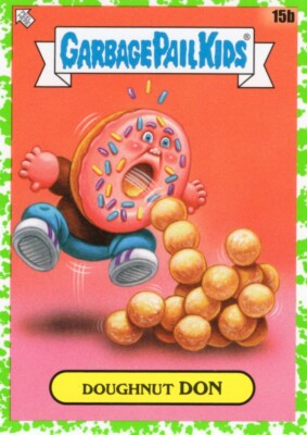 2021 GARBAGE PAIL KIDS GPK FOOD FIGHT BOOGER GREEN PARALLEL DOUGHNUT ...