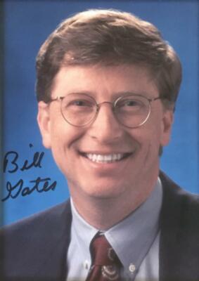 BILL GATES Signed Photograph - MICROSOFT US Business Magnate - preprint ...