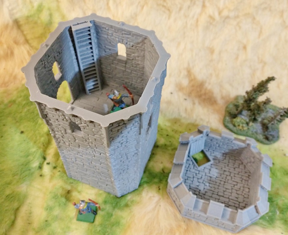 Greendale Modular Fortress 28mm Castle Terrain D&D Warhammer LotR Pike ...